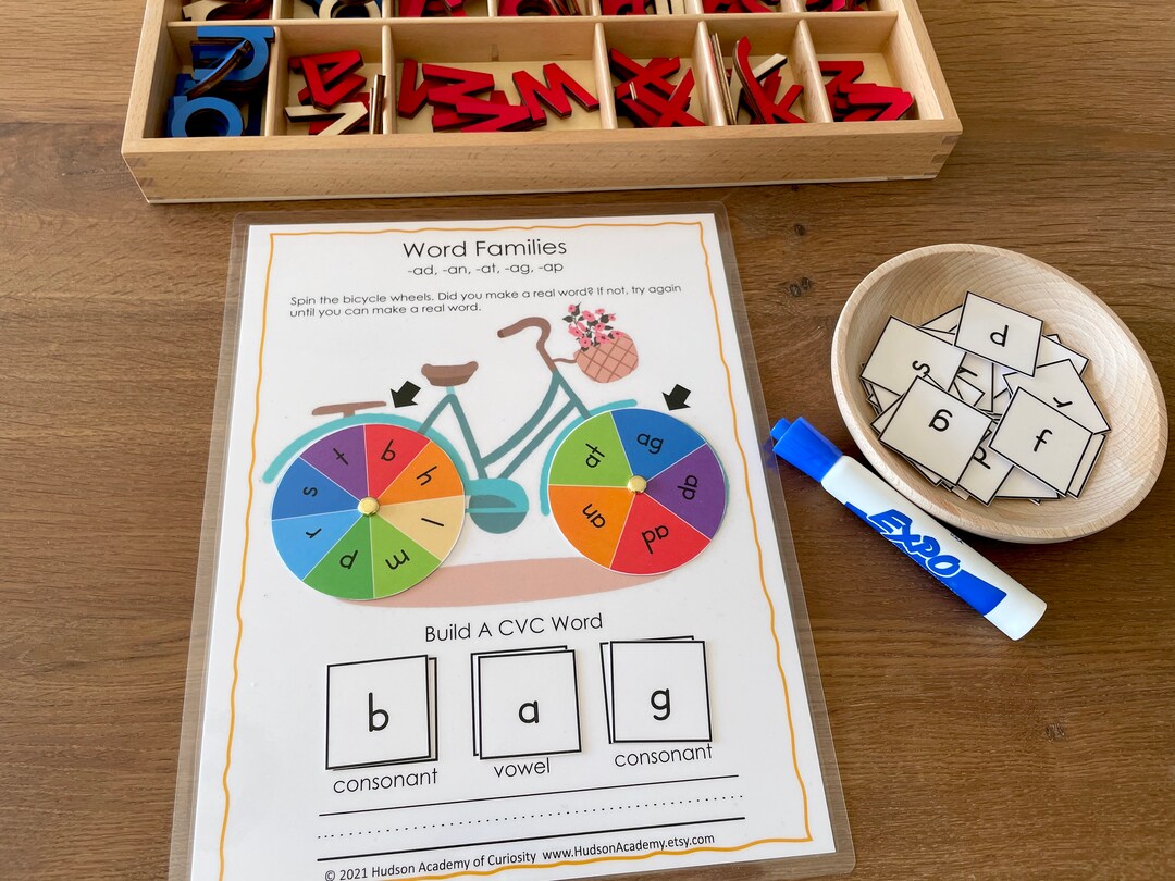 CVC Phonics Game: Word Families Busy Book (digital Download) - Etsy