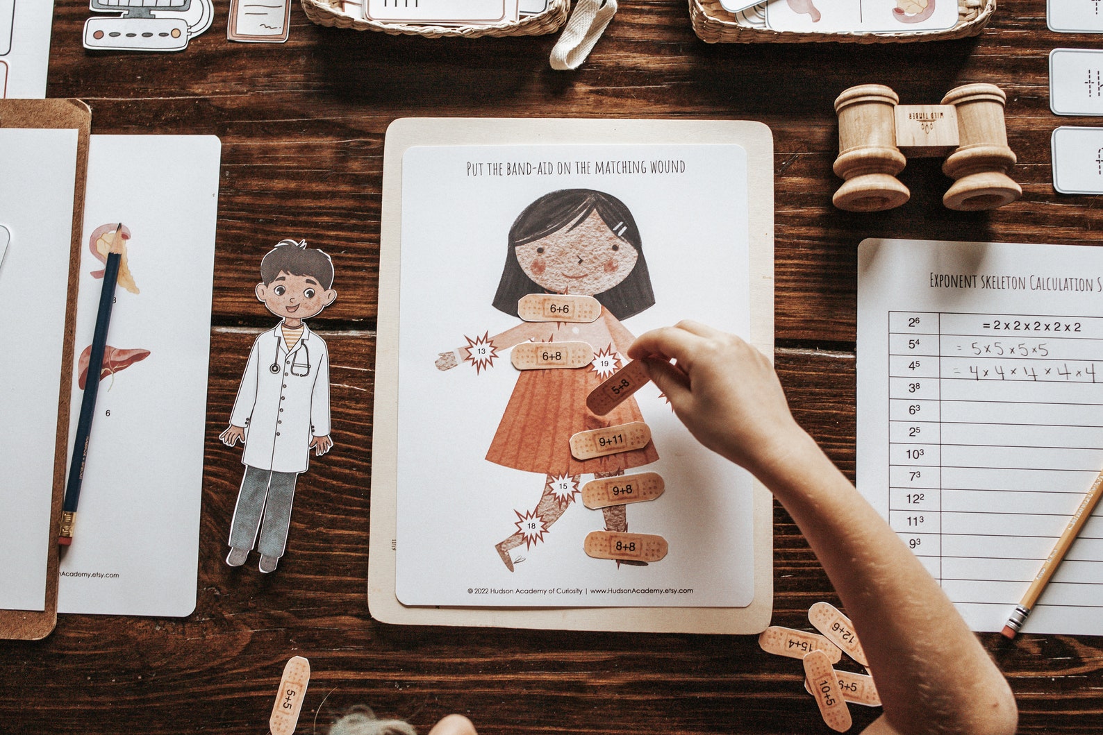 Human Body Math Unit: Anatomy for Kids, Bandaid Math (digital Download ...