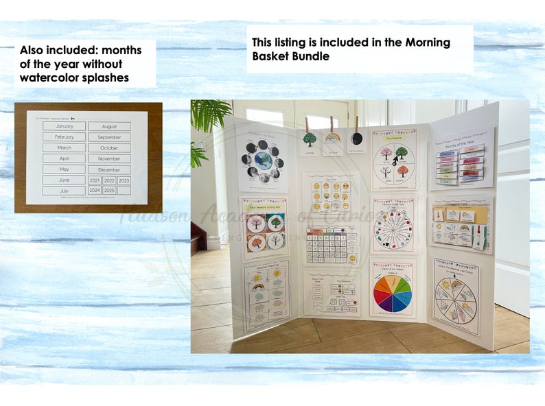 Perpetual Calendar Printable Morning Basket Morning Binder | Etsy