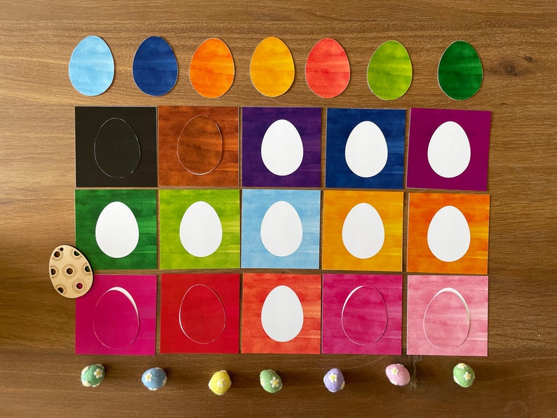 Easter Egg Color Matching Game: Toddler Busy Book (printable PDF) - Etsy