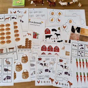 Farm Animals Busy Book, Busy Binder, Letter Tracing Worksheets, Toddler ...