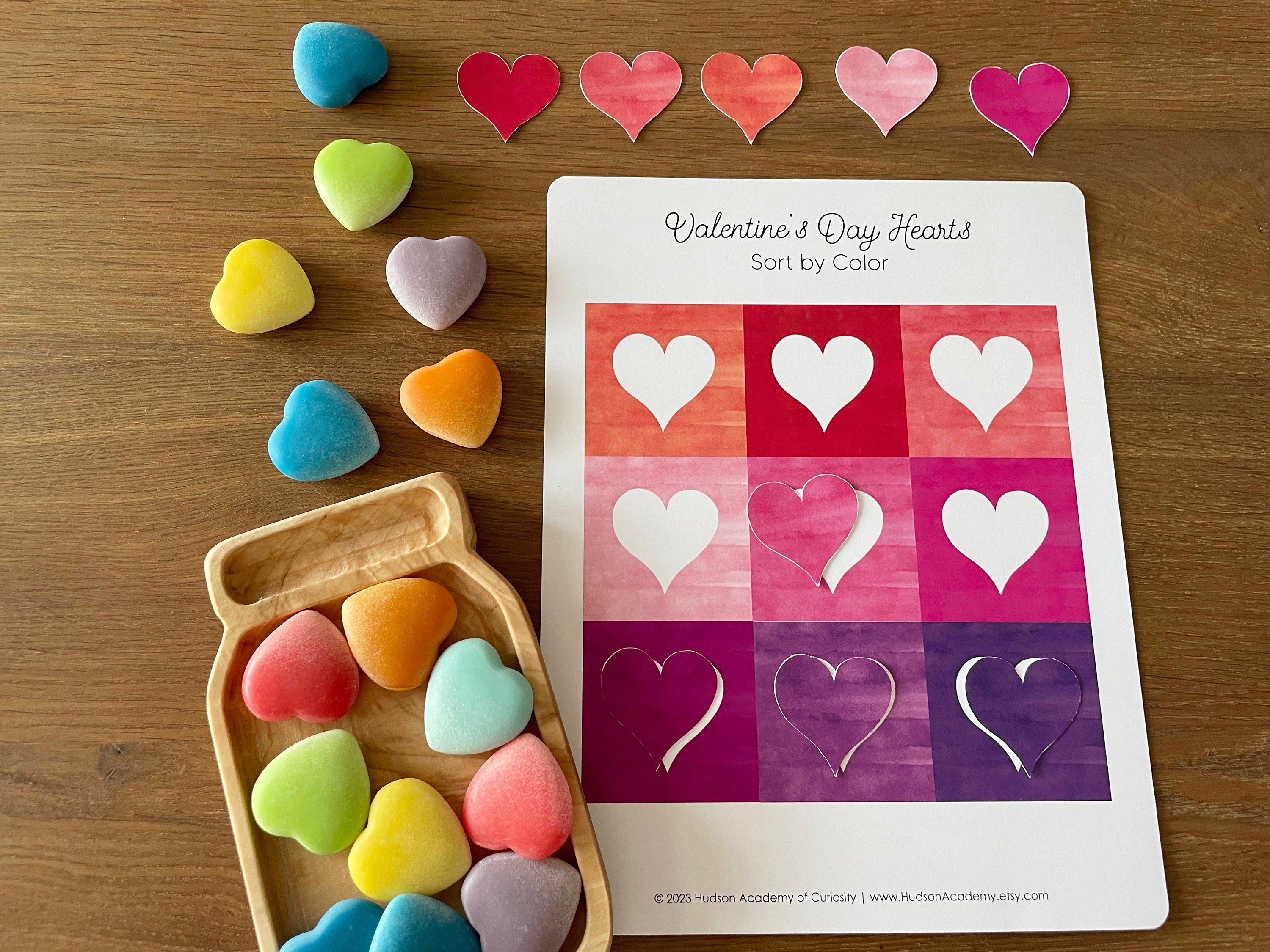 Valentine's Day Sorting Activities Bundle, Size Sorting, Color Sorting ...