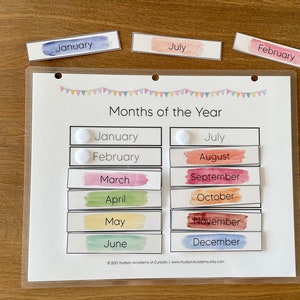 Perpetual Calendar Printable, Morning Basket, Morning Binder, Preschool ...