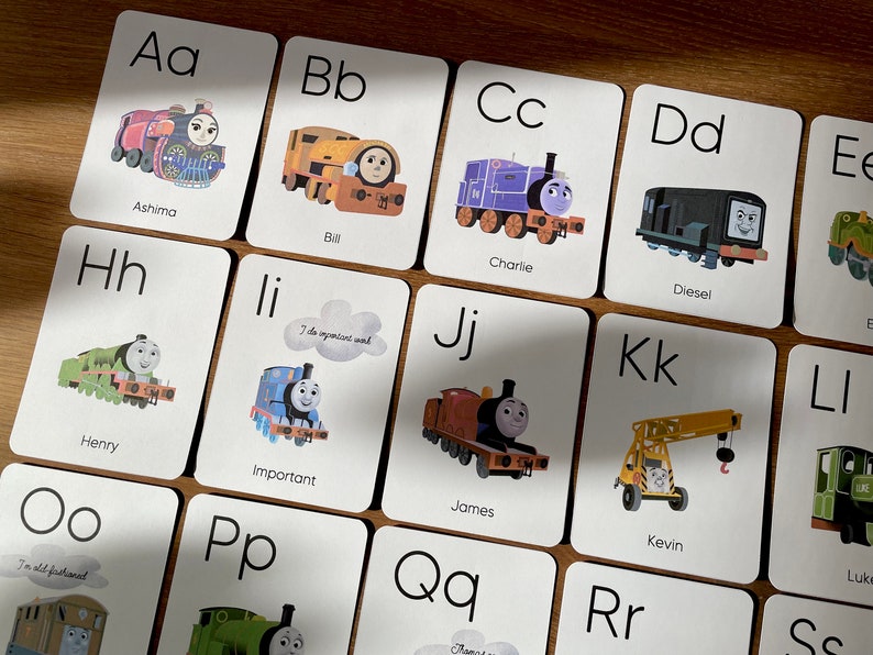 Thomas Trains Alphabet Thomas Trains A-Z Alphabet Cards - Etsy