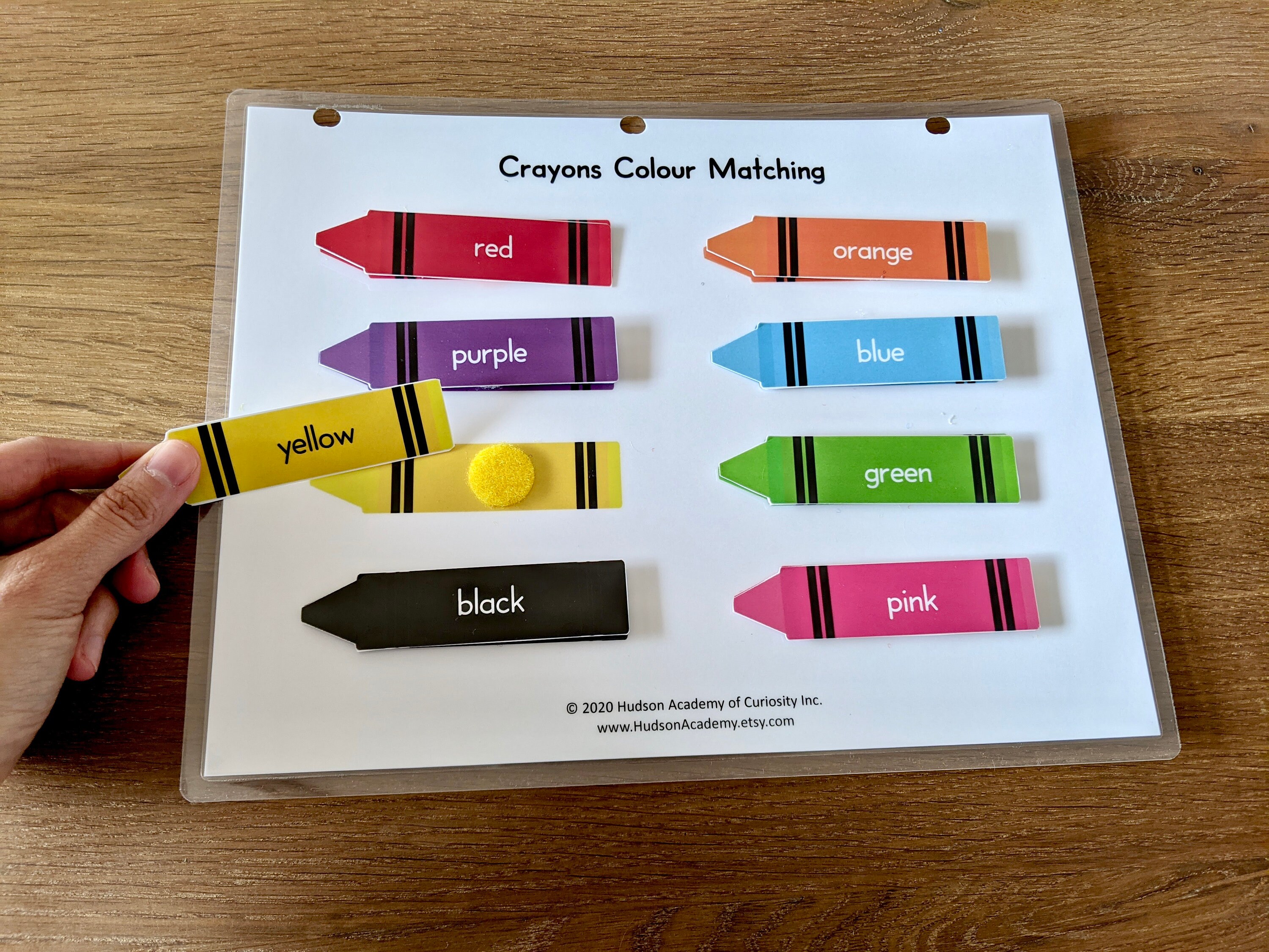 Crayons Color Matching Busy Book Page Busy Binder Spanish - Etsy España