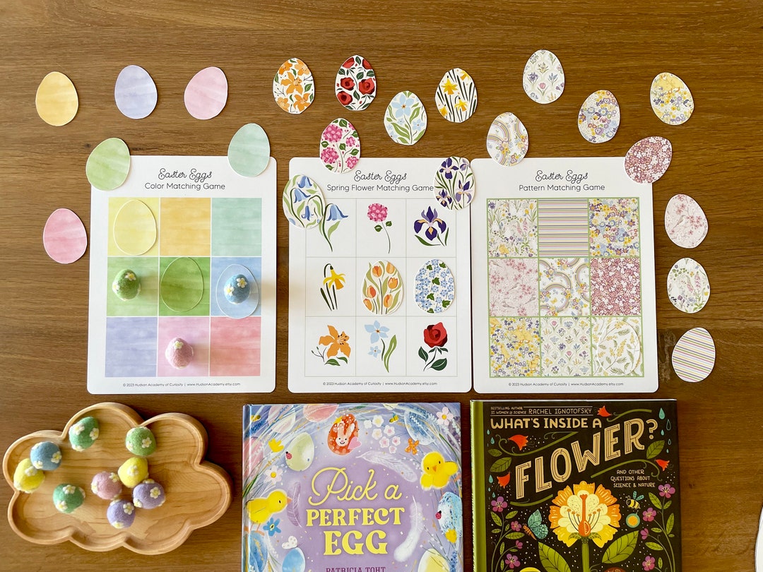 Toddler Easter Busy Book, Preschool Easter Activities, Color Matching ...
