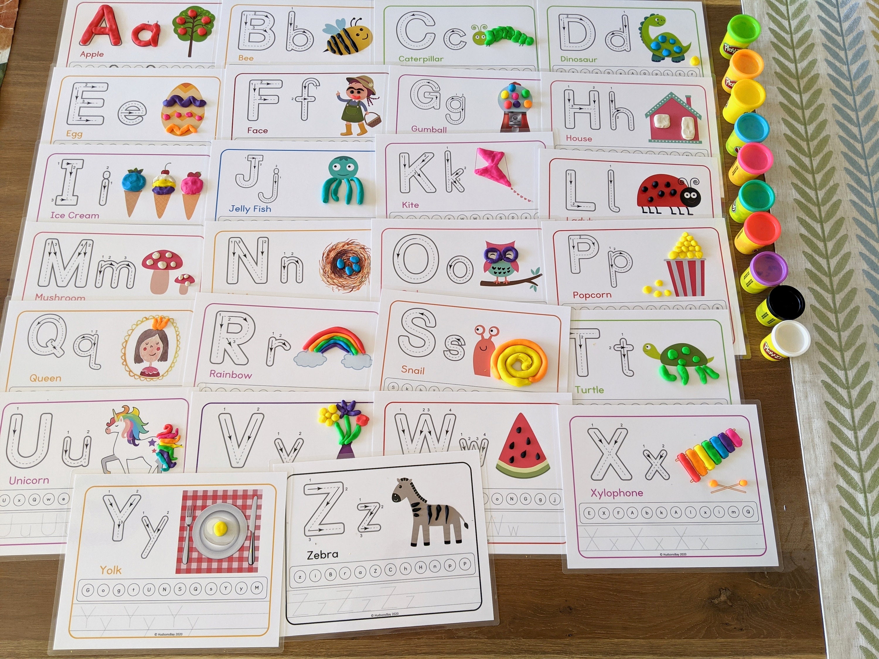Alphabet Play Dough Mats Playdoh Mats Printable Play Dough - Etsy Canada