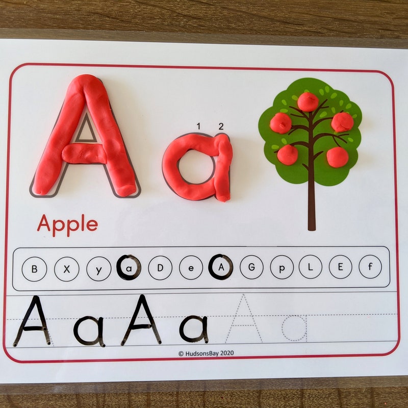 Letter Play Dough Mat - Etsy