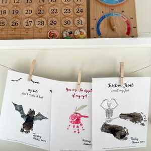 Halloween Handprint Craft Bundle, Skeleton Handprint Footprint, Craft ...