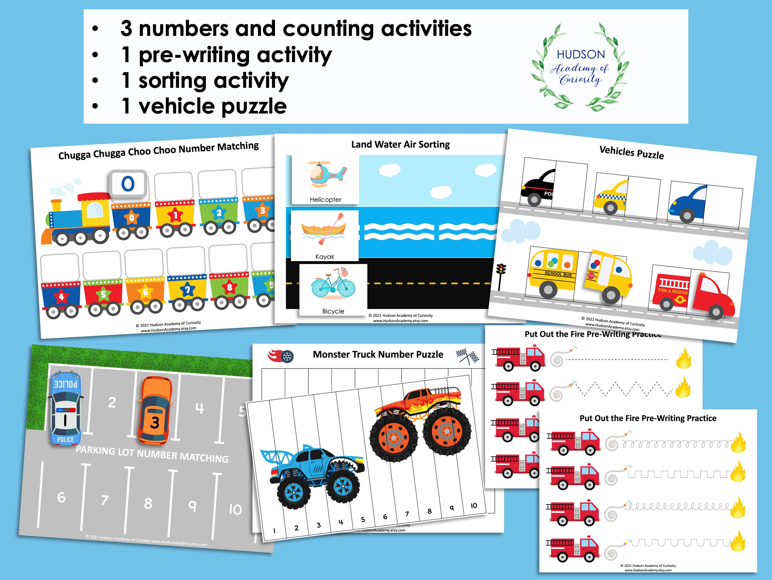 Toddler Vehicle Busy Book: Cars, Trucks, Transportation (digital ...
