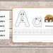 Dinosaur Play Dough Mats, Playdoh Alphabet Mat, Printable Tracing Mats ...