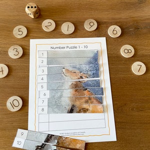 Animals Counting Puzzle, Numbers and Counting, Forest Schooling, Skip ...