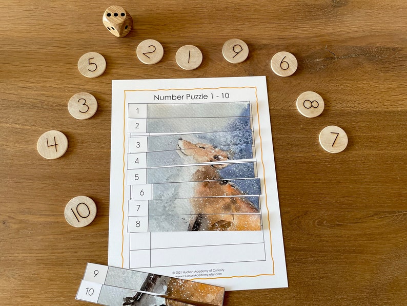 Animals Counting Puzzle Numbers and Counting Forest | Etsy