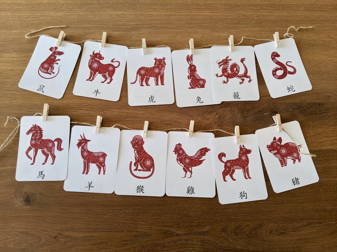 Chinese Zodiac Animals Printable Montessori Materials - Etsy Canada