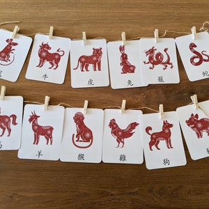 Chinese Zodiac Animals Printable, Montessori Materials Printable, Lunar ...