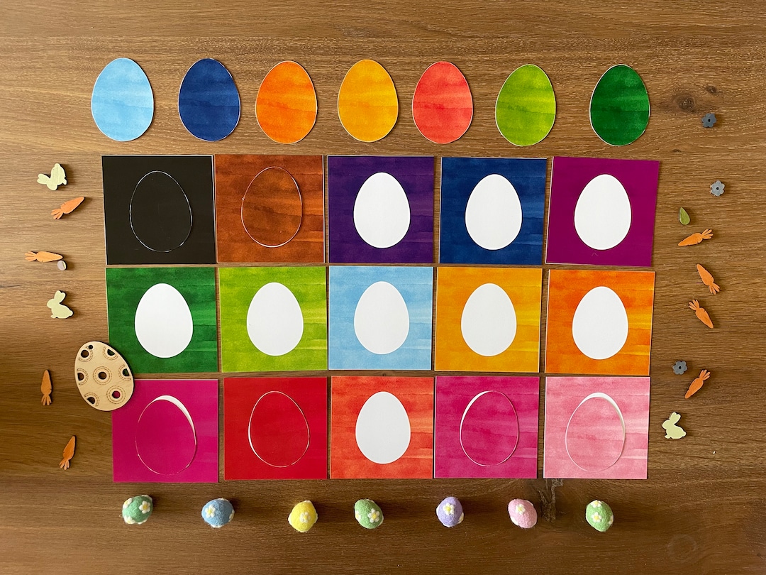 Easter Egg Color Matching Game: Toddler Busy Book (printable PDF) - Etsy
