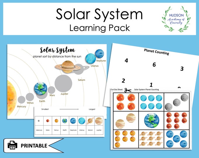 Match the Planets Worksheet, Solar System Printable Busy Book Page ...