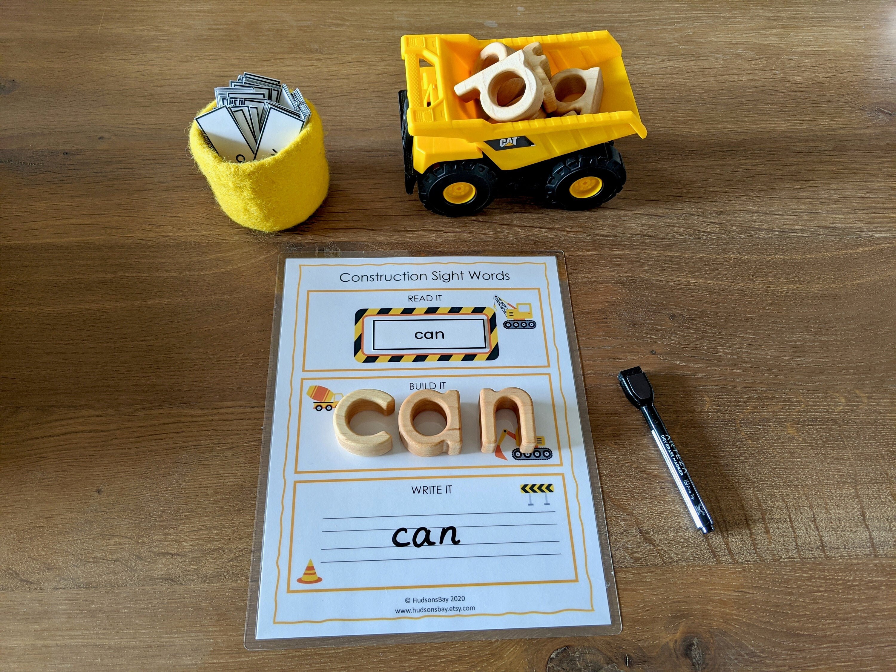 Sight Words Builder Spelling Printable Construction - Etsy UK