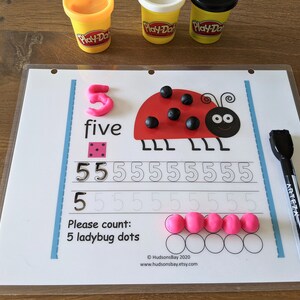Counting and Numbers Play Dough Mats; Printable Play Dough Mats and ...