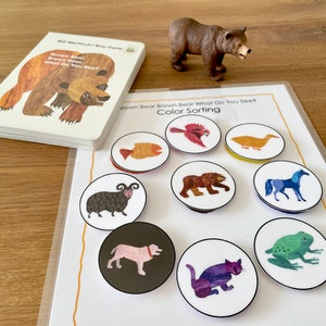 Brown Bear Color Matching Game: Eric Carle Toddler Busy Book (digital ...