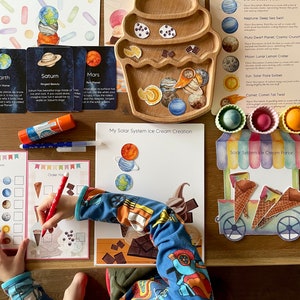 Solar System Printable PDF, Planets Ice Cream Parlor Pretend Play ...