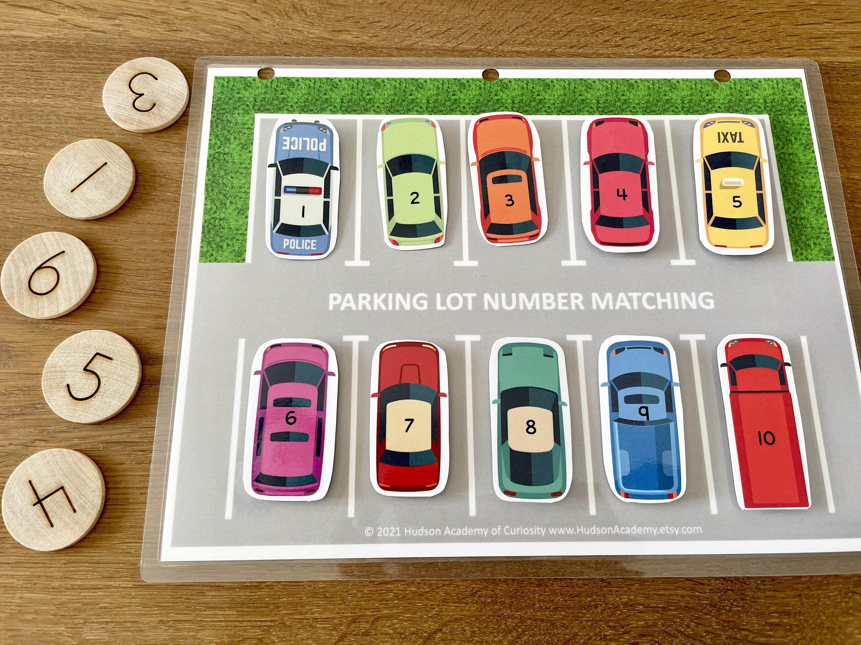 Toddler Busy Book Page Parking Lot Number Matching Things - Etsy UK