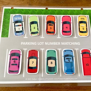 Toddler Busy Book Page, Parking Lot Number Matching, Things That Go ...