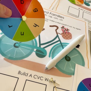 CVC Phonics Game, Sight Words Printable, Word Families, Busy Book ...