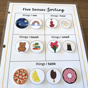 Five Senses Worksheets, Toddler Busy Book Printable, Toddler Learning ...