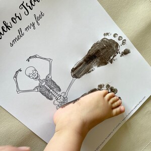 Halloween Handprint Craft Bundle, Skeleton Handprint Footprint, Craft ...