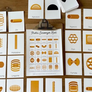 Pasta Shape Cards Printable, MONTESSORI MATERIALS PRINTABLE, Three Part ...