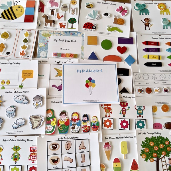 Busy Book Printable - Etsy