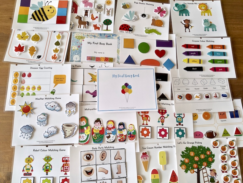 Toddler Busy Book Printable Busy Book File Folder Game - Etsy Canada