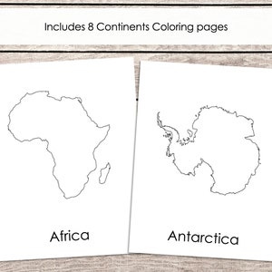 7 Continents Montessori Cards: Watercolor Geography Learning (digital ...