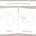 7 Continents Montessori Three Part Cards, Continents Flashcards ...