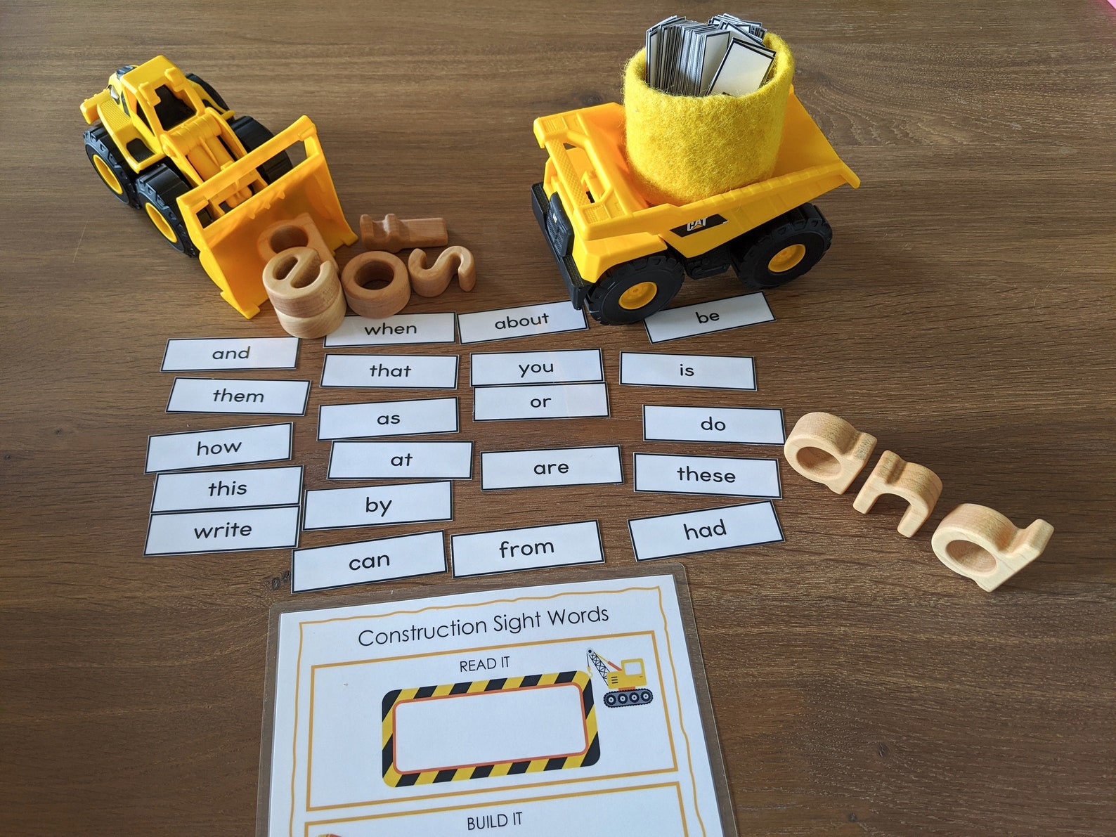 Sight Words Builder Spelling Printable Construction - Etsy UK