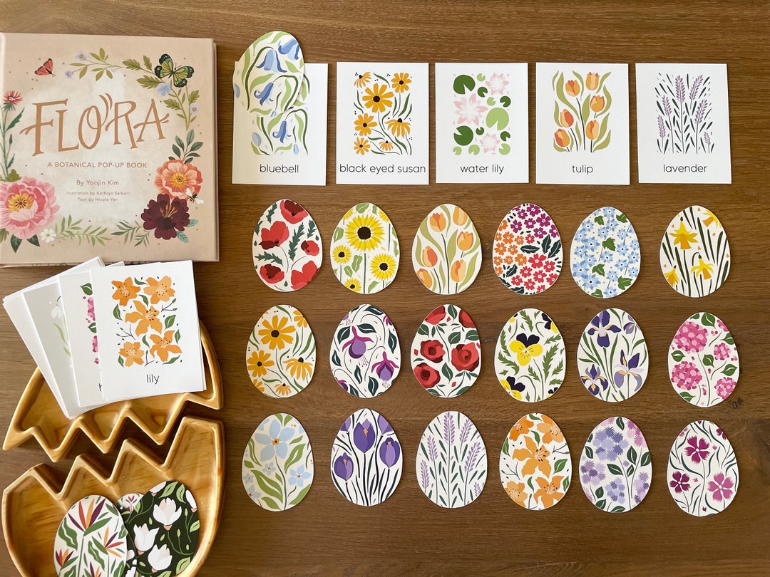 Easter Egg Flower Matching Cards: Spring Montessori Printable (PDF) - Etsy