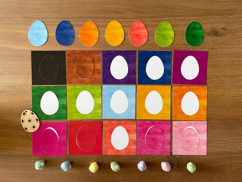 Easter Egg Color Matching Game: Toddler Busy Book (printable PDF) - Etsy
