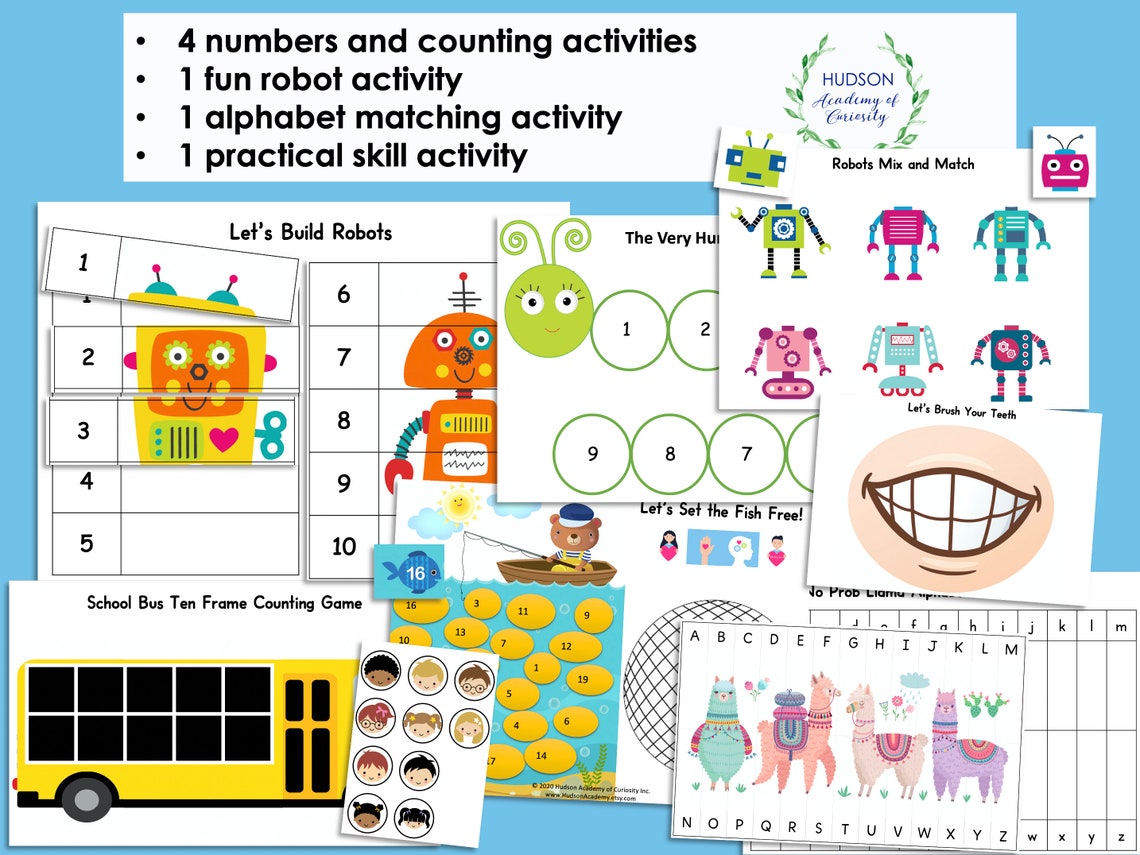 Toddler Busy Book Printable Busy Book File Folder Game - Etsy