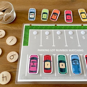 Toddler Busy Book Page, Parking Lot Number Matching, Things That Go ...