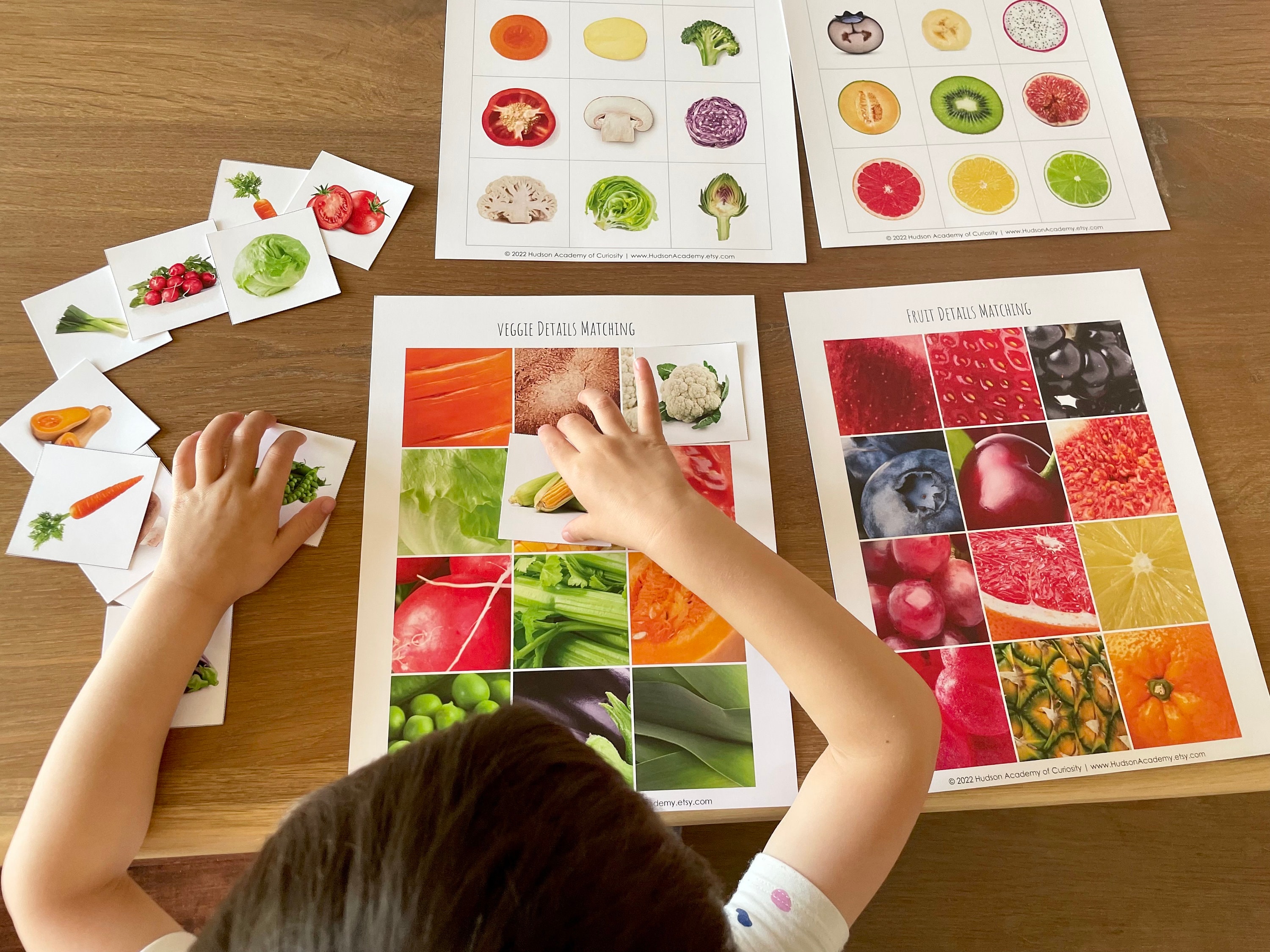 Fruit & Veggie Matching Cards: Montessori Printable (PDF) - Etsy