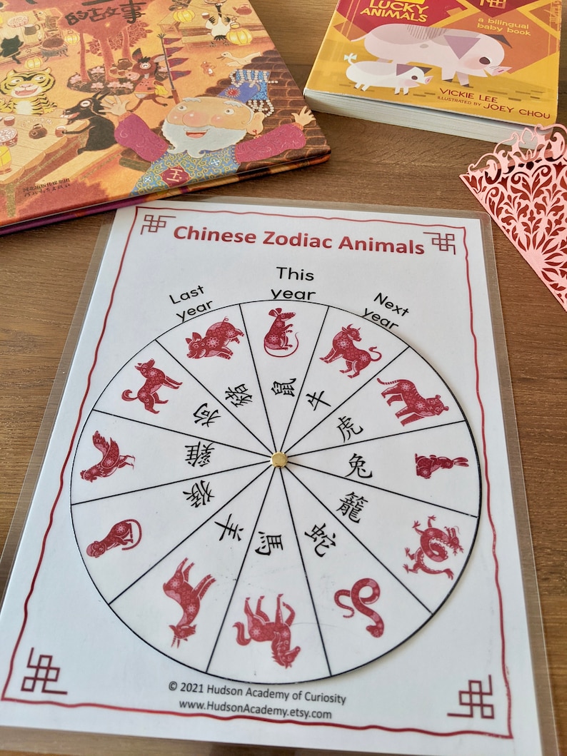 Chinese Zodiac Animals Wheel Lunar New Year Busy Binder - Etsy
