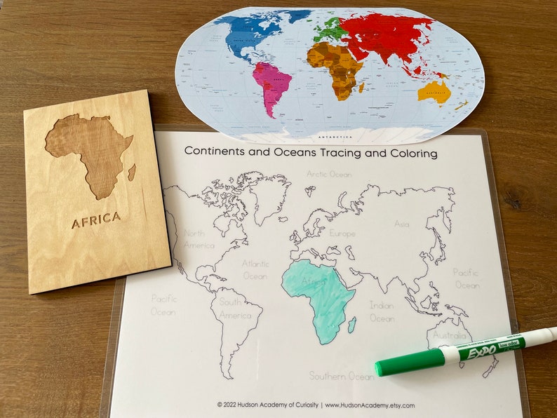 BUSY BOOK PRINTABLE World Map for Preschool and Kindergarten - Etsy Canada