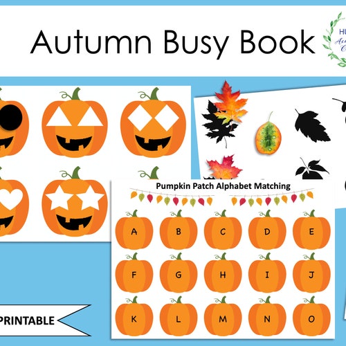 Halloween Busy Book Preschool Toddler Printable Fall - Etsy