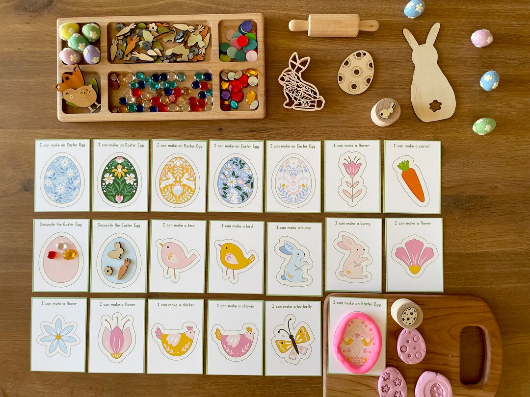 Easter Playdough Mats, Spring Play Doh Mats, Easter Basket Gift ...