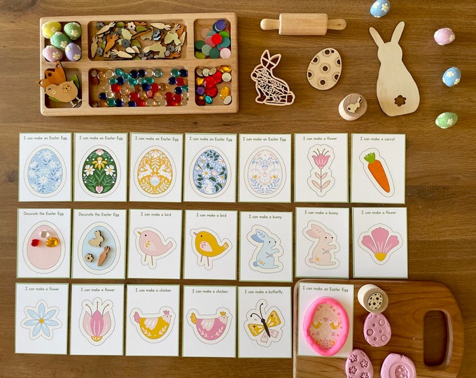 EASTER PLAYDOUGH MATS | Printable Playdoh Mats | Eggs, Nest, Bunny ...