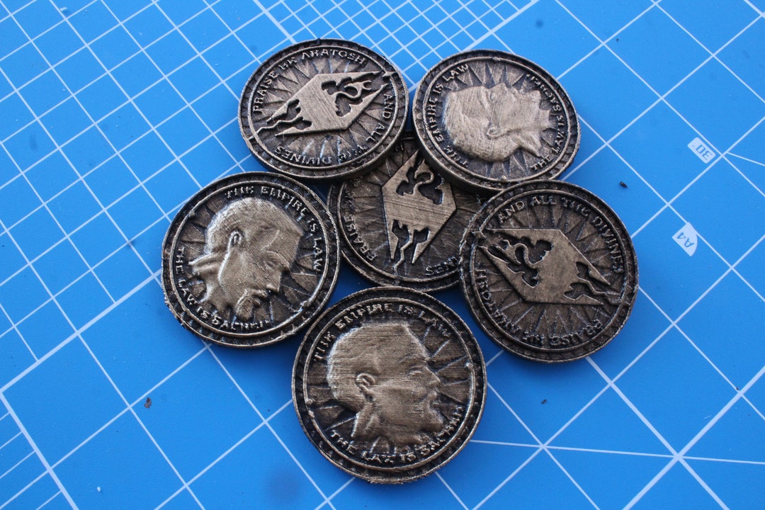 Skyrim Coins Septim 3d Print PLA the Elder Scrolls Gold - Etsy