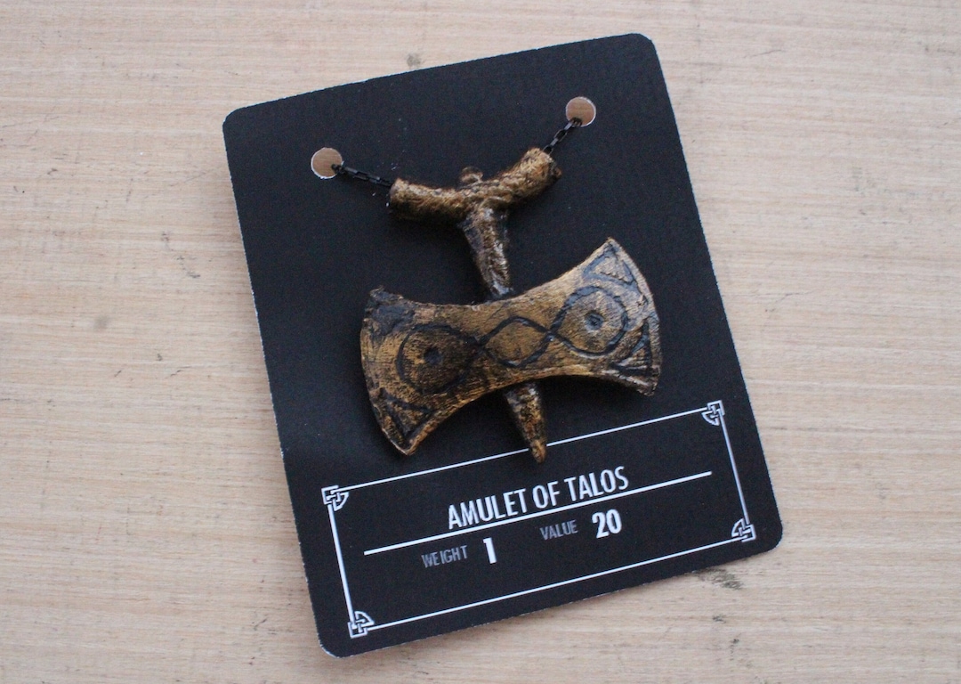 Amulet of Talos 3D Print Cosplay Skyrim Prop Necklace Plastic - Etsy