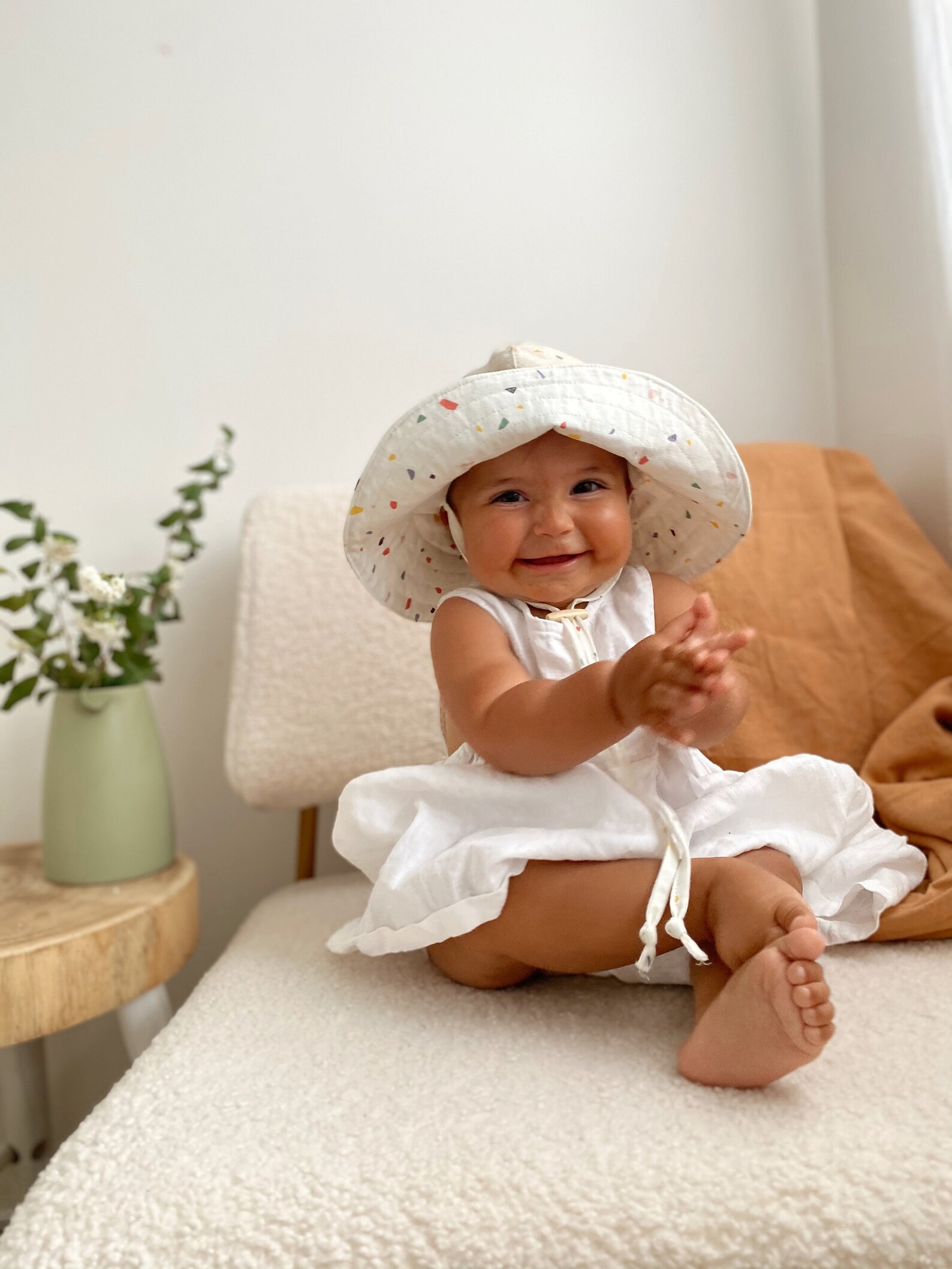 Kids Wide Brim Kids Cotton Summer Sun Hat, Summer Sun Hat, Baby Hat ...