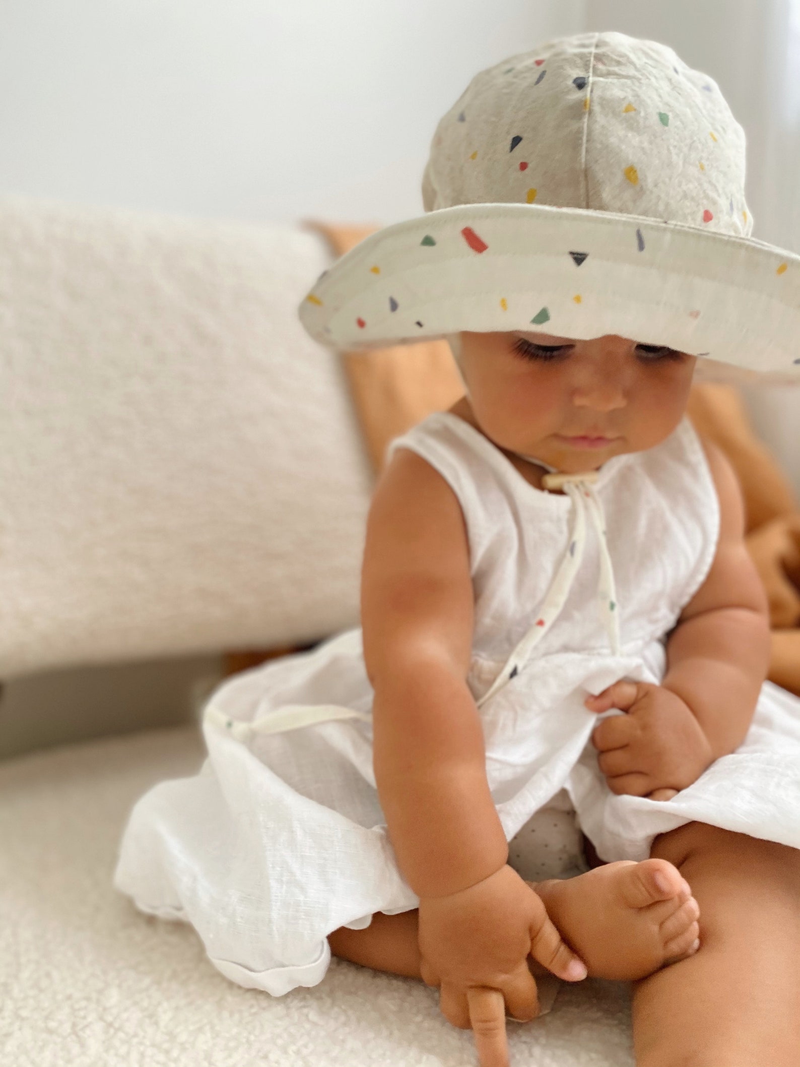 Kids Wide Brim Kids Cotton Summer Sun Hat, Summer Sun Hat, Baby Hat ...